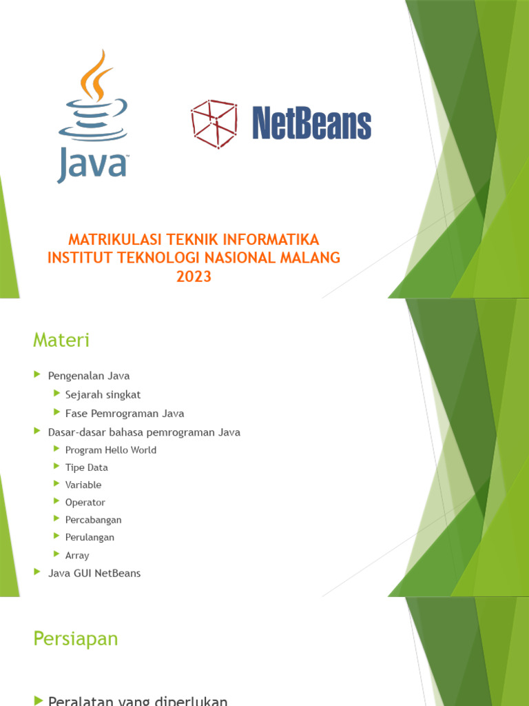 Materi Java Matrikulasi 2023 | PDF