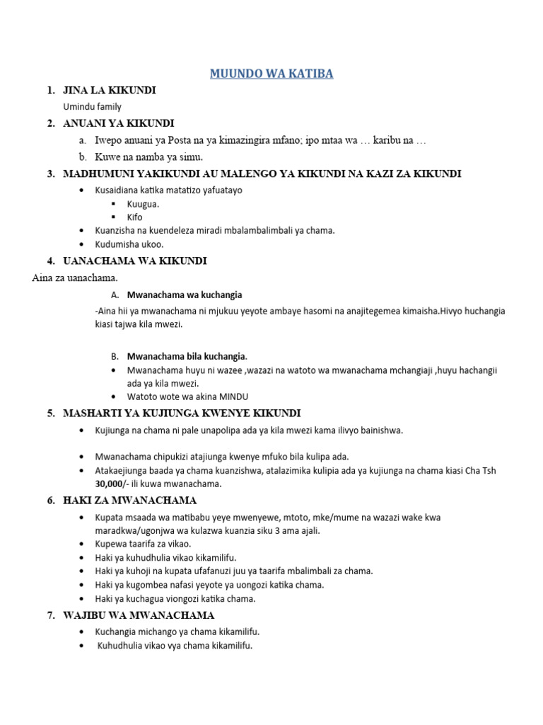 Muundo Wa Katiba | PDF