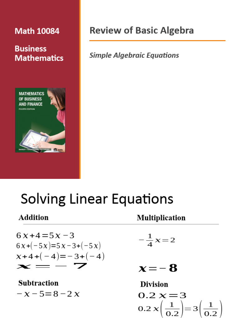 M2 2+Algebra,+Equations | PDF | Mathematical Analysis | Arithmetic