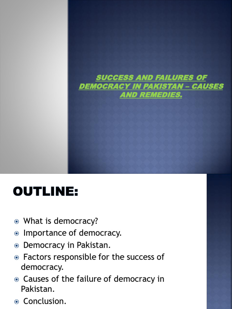Success and Failures of Democracy in Pakistan | PDF | Democracy ...