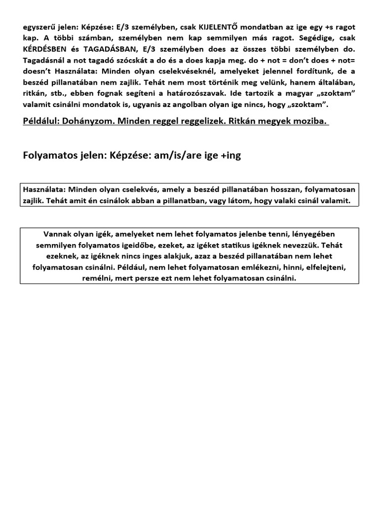 Mik azok a statikus igék | PDF Mik azok a statikus igék | PDF