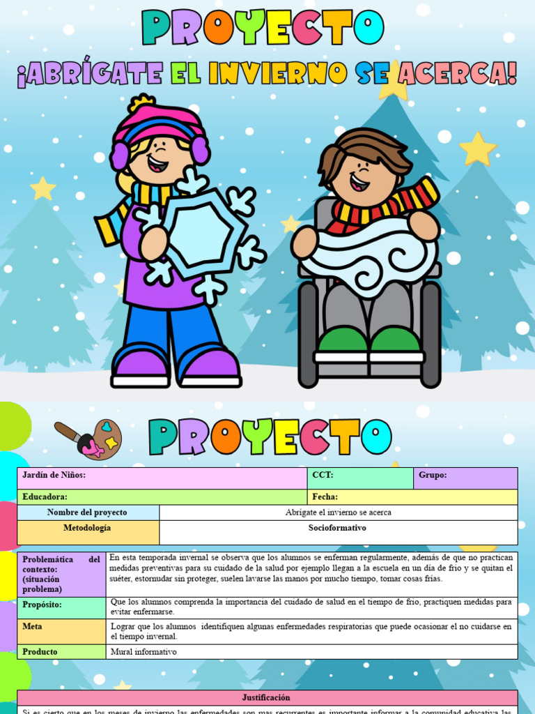 PROYECTO ¡ABRIGATE EL INVIERNO SE ACERCA! Materialitos MisSariz | PDF ...