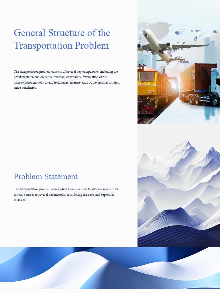 General Structure of The Transportation Problem | PDF | Mathematical Optimization | Mathematical ...