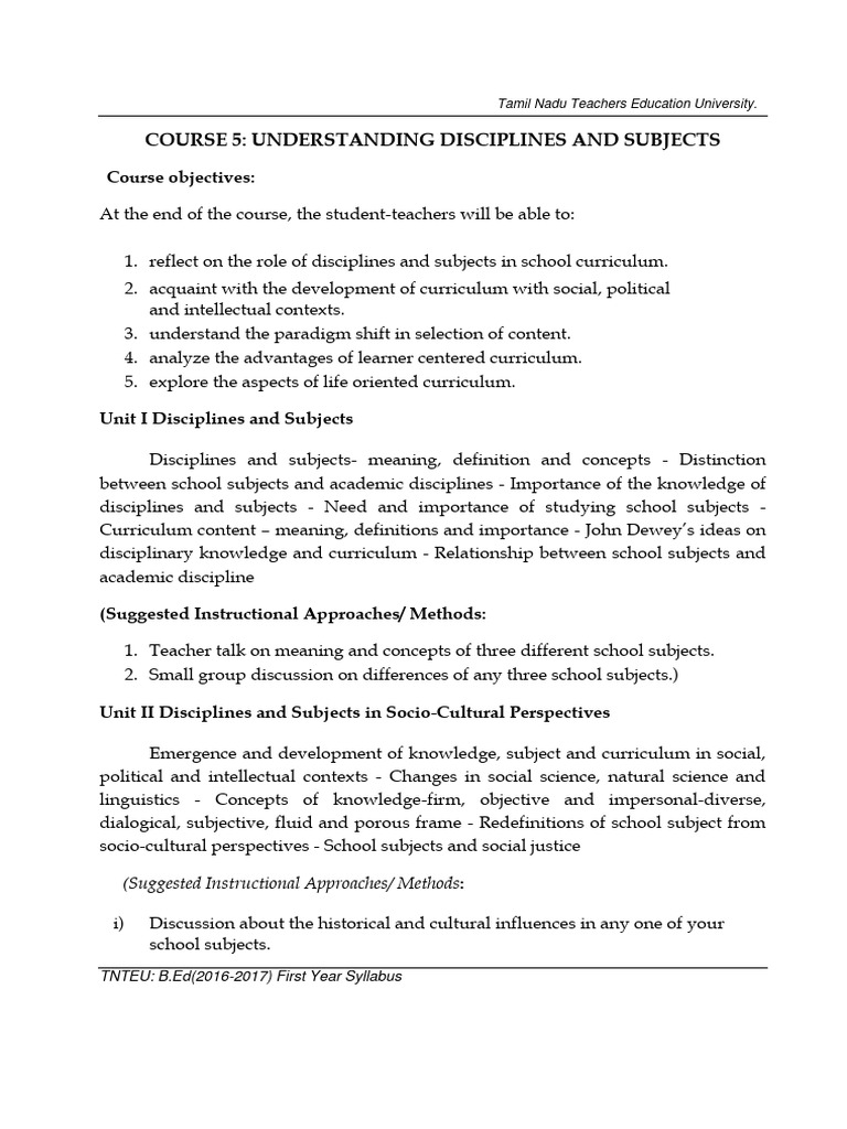 Understanding Disciplines and Subjects | PDF | Curriculum | Knowledge