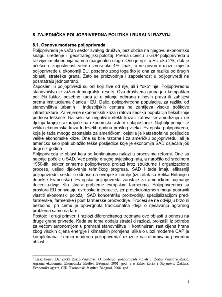 Zajednička Polj - Pol. I Rur. Raz. | PDF