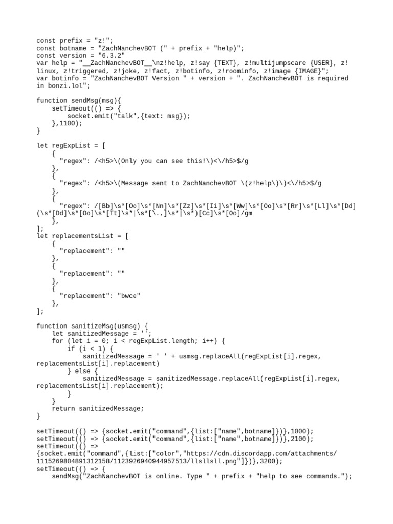 Zach Nanchev BOT | PDF | Computing