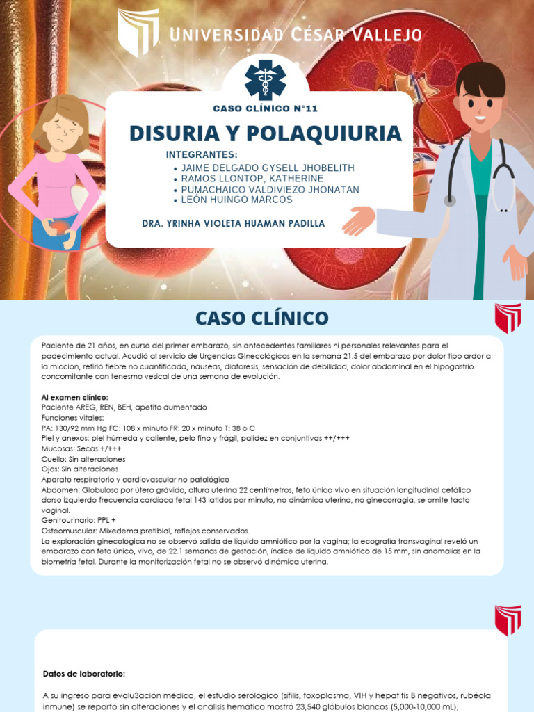 CASO CLINICO N°11 - DISURIA Y POLAQUIURIA (2) | PDF | Causas de la ...