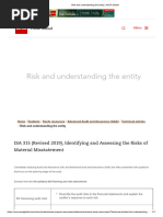 Overview of ISA 315 Risk Assessment | PDF | Audit | Internal Control