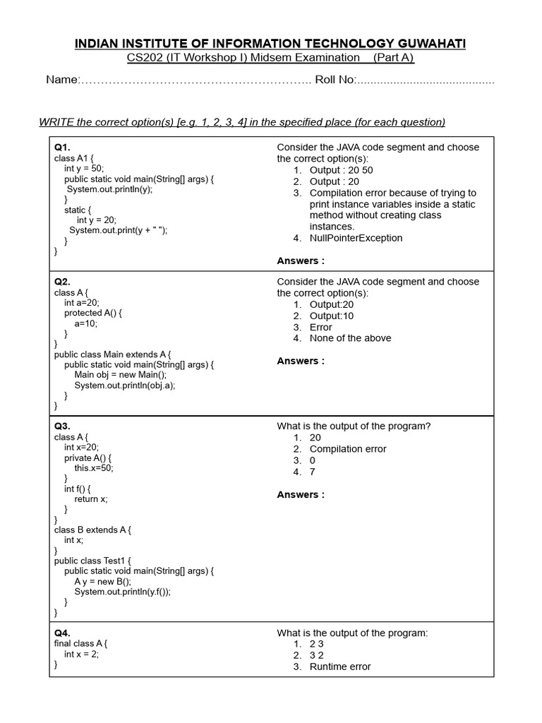 Cs202 Qp Midsem2022 Parta Pdf Method Computer Programming Class Computer Programming 
