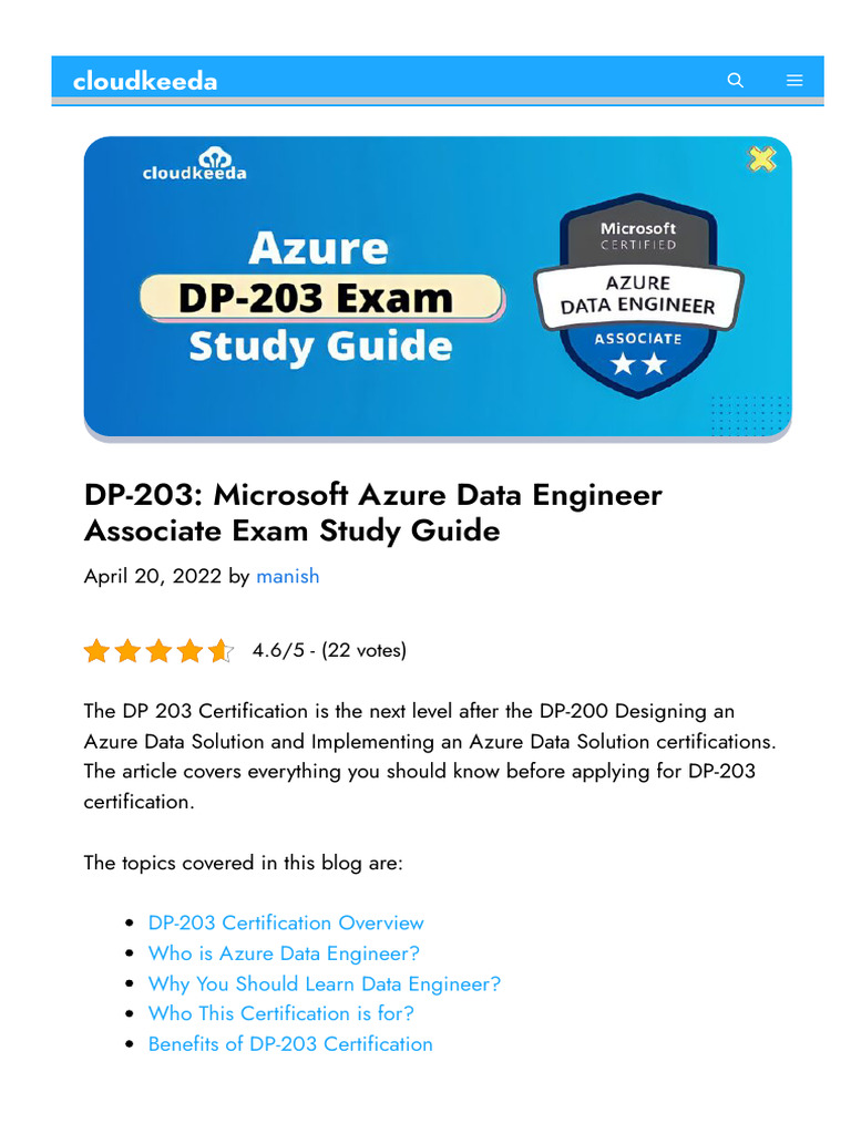 DP 203 Microsoft Azure Data Engineer Associate Exam Study Guide PDF | PDF | Apache Spark | Databases