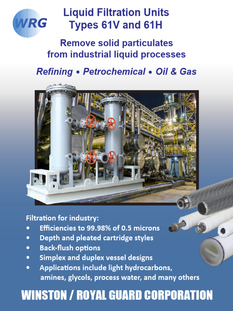 Type 61 Liquid Filter Brochure 2 | PDF | Filtration | Materials