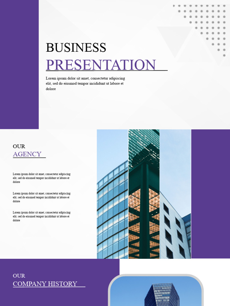 Purple & White Business Profile Presentation | PDF