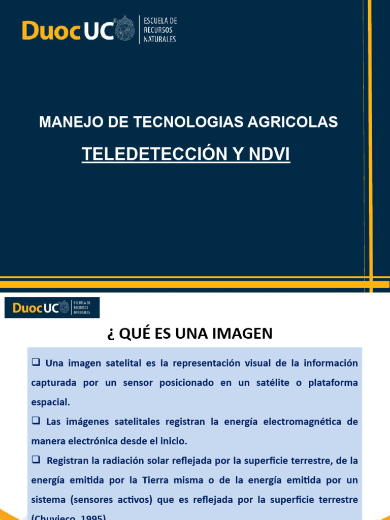 Presentacion NDVI NDWI | PDF | Color | Espectro electromagnético