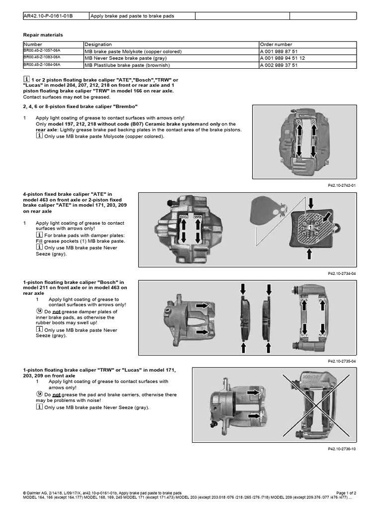 R&I Brake Pads Floating Caliper #3a | PDF | Mechanical Engineering ...