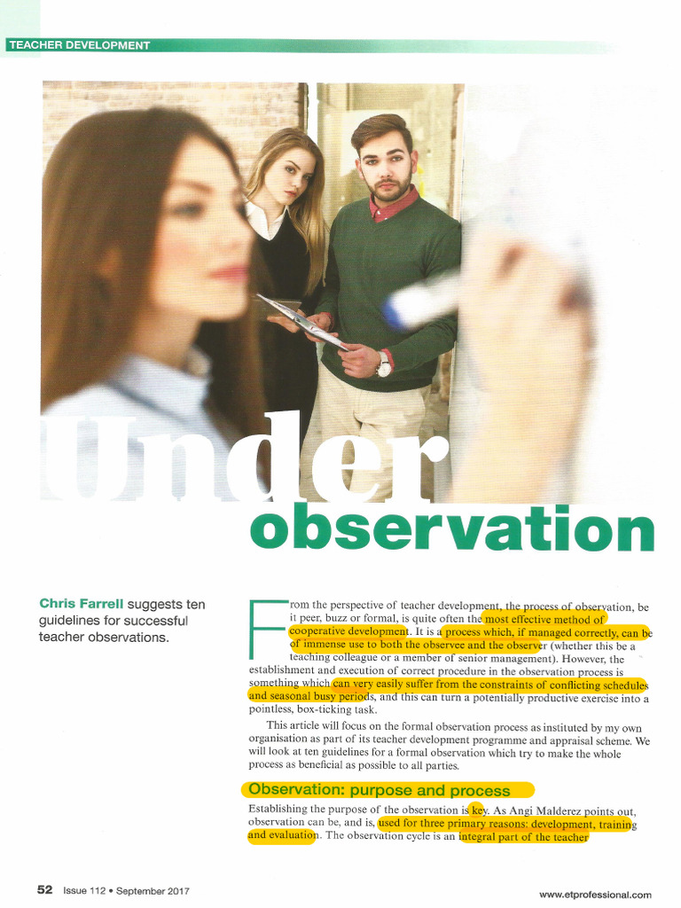 Under Observation | PDF