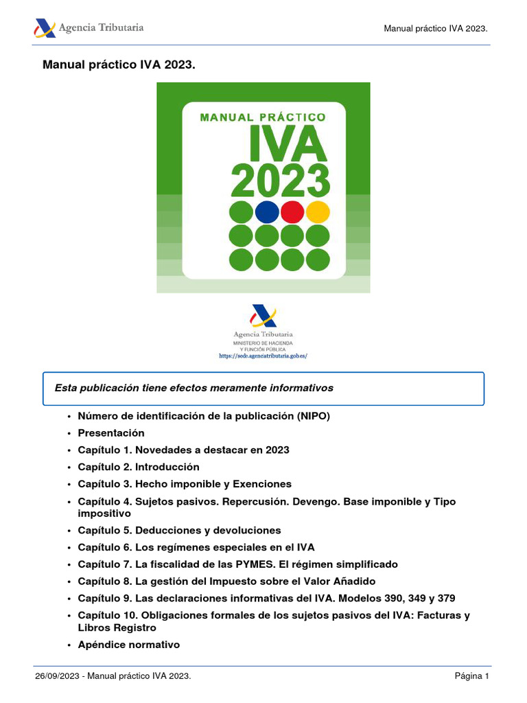 Manual IVA 2023 | PDF | Impuestos | Impuesto al valor agregado