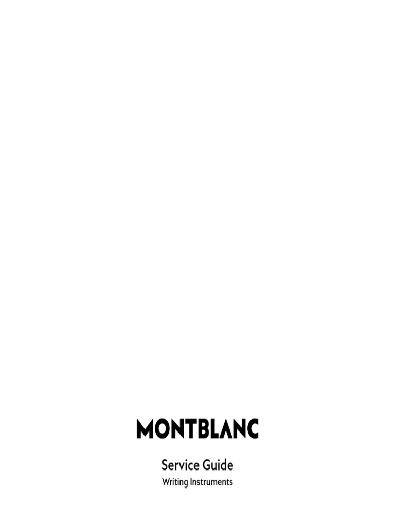 Montblanc Writing Instruments Guide | PDF | Pen | Portable Tools