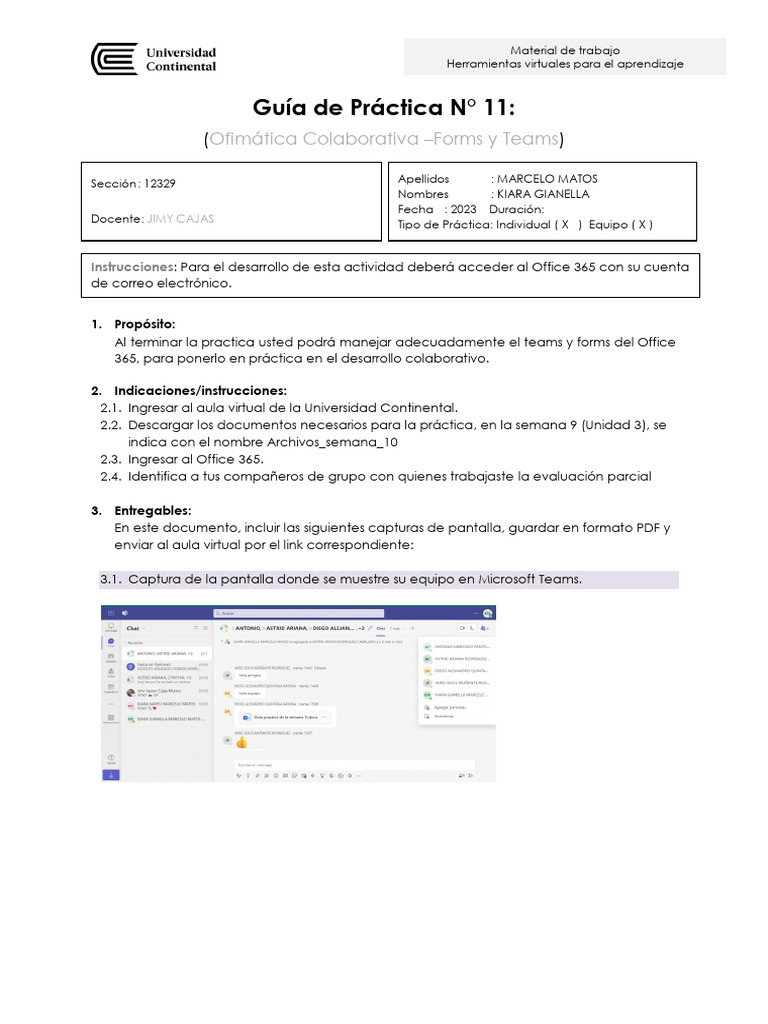 Guia Practica de La Semana 11 MARCELO MATOS, KIARA GIANELLA | PDF | Microsoft Office | Microsoft
