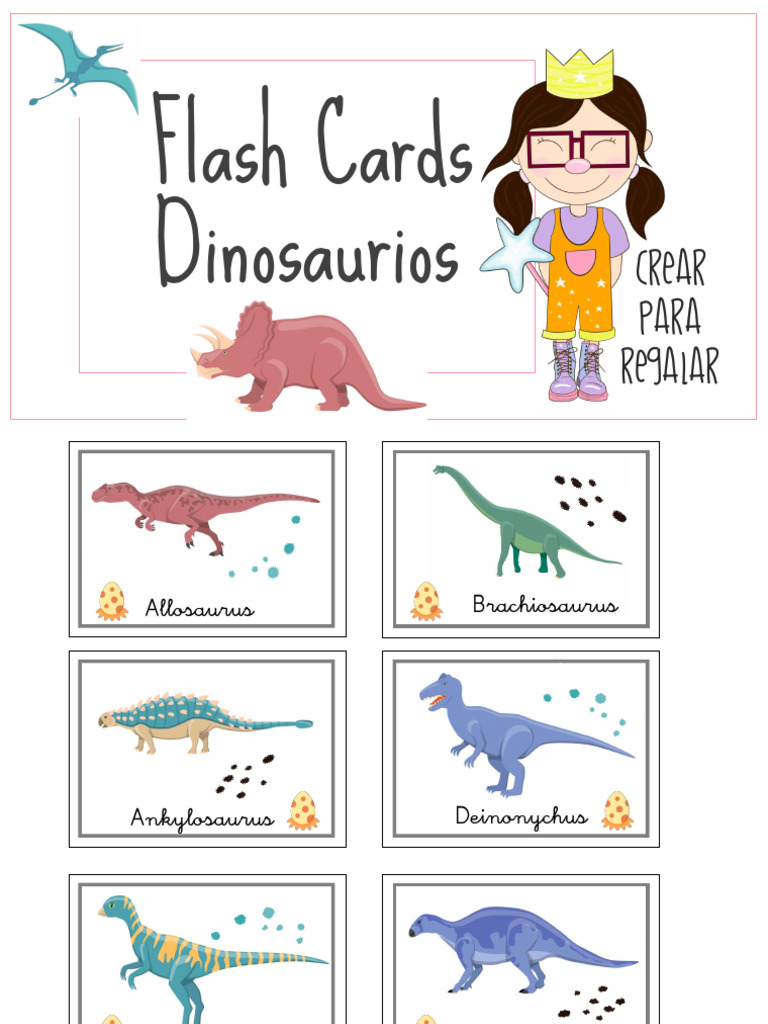 Flash Cards Dinosaurios | PDF