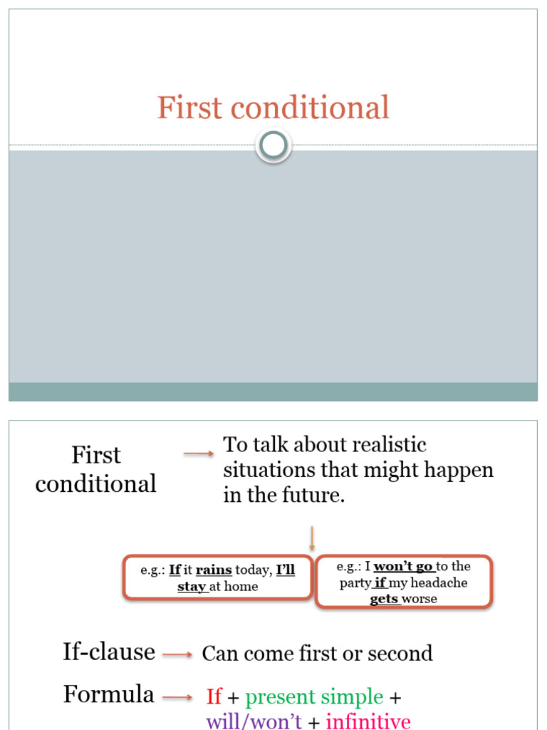 First and Zero Conditionals Grammar Guides 140050 | PDF