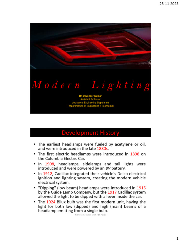 Modern Lighting | PDF | Headlamp | Incandescent Light Bulb