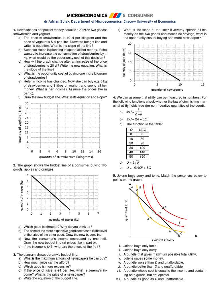 Handouts 05 Consumer | PDF | Utility | Demand