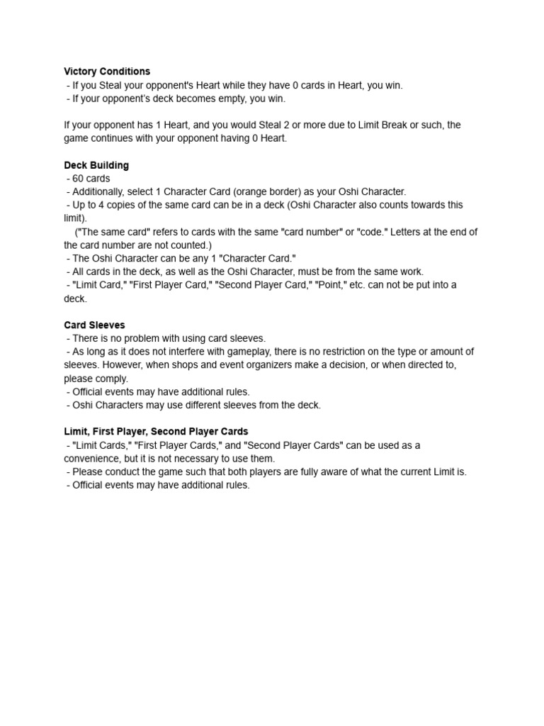 Osica Rules | PDF | Entertainment | Ephemera