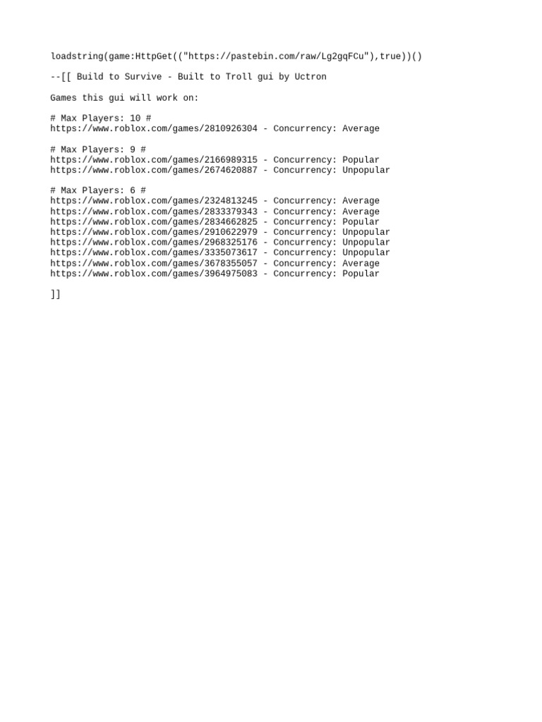 Build To Troll Gui | PDF