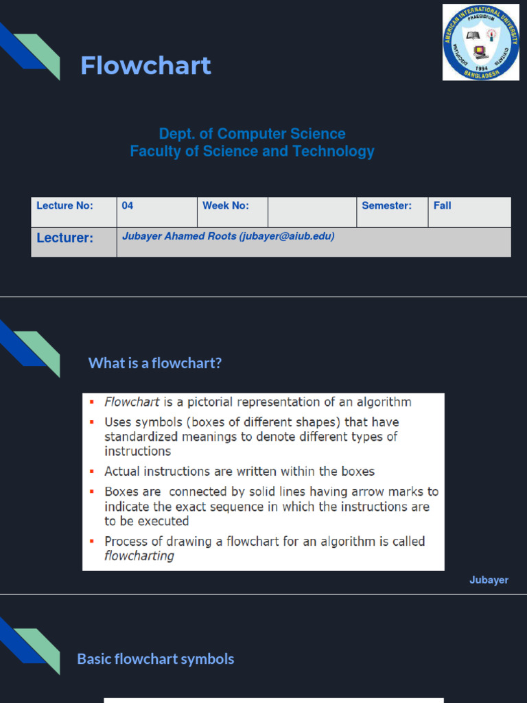 ICS LectureSlides Week 03 04 Flowchart | PDF