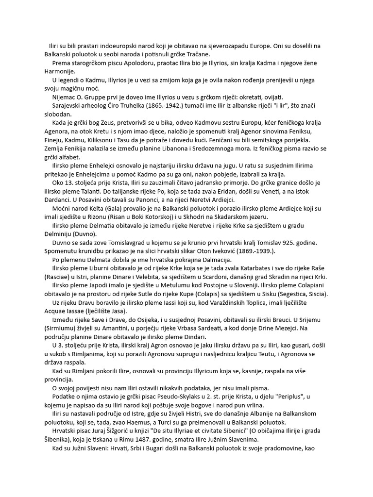 Prastari Narod Iliri | PDF