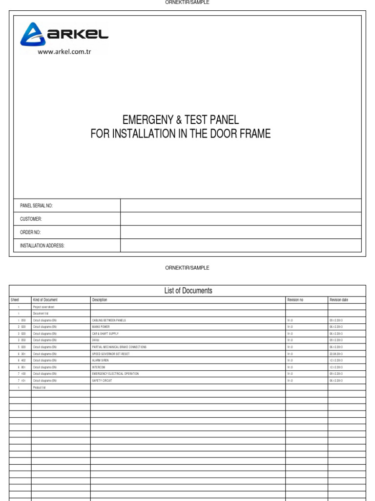 Emergency Test Panel Installation Guide | PDF | Electrical Wiring ...
