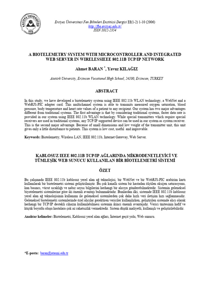 A Biotelemetry System With Microcontroll | PDF
