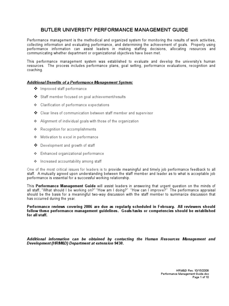 Performance Management Guide | PDF | Performance Appraisal | Competence ...