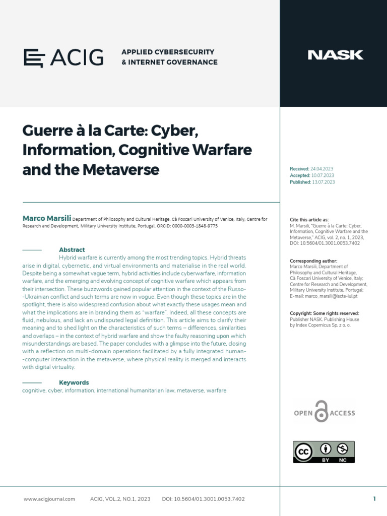 06 ACIG Marsilli 07.08 FINALNA | PDF | Mind | Artificial Intelligence