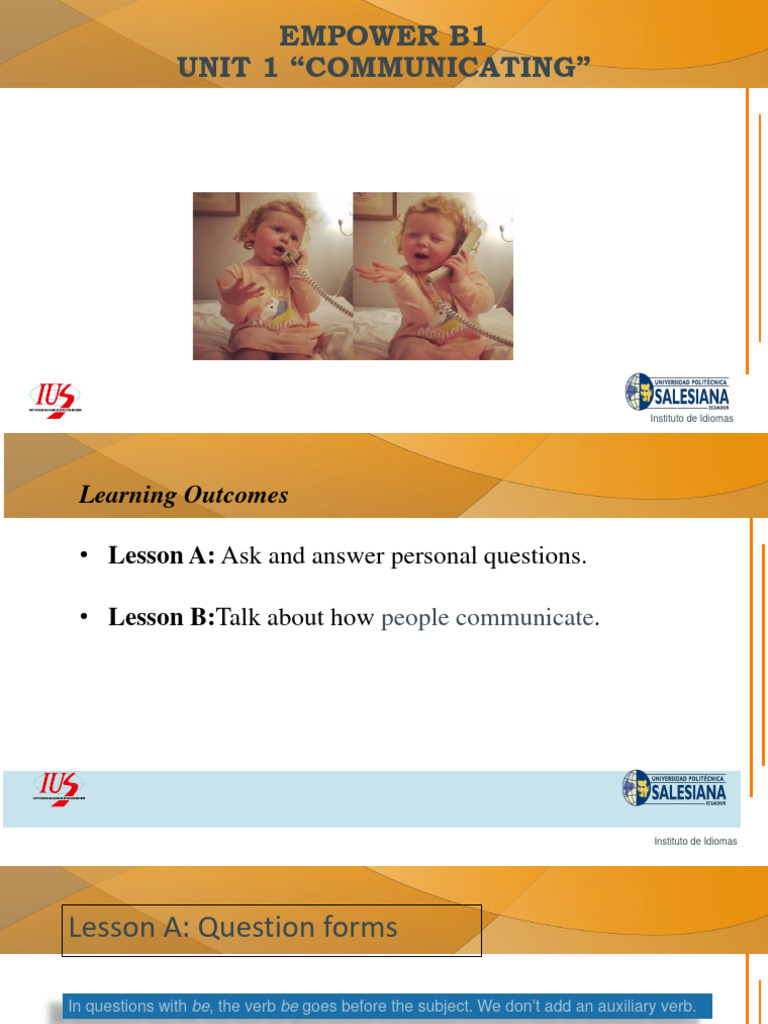 Empower B1 Grammar Unit 1 | PDF | Verb | Subject (Grammar)