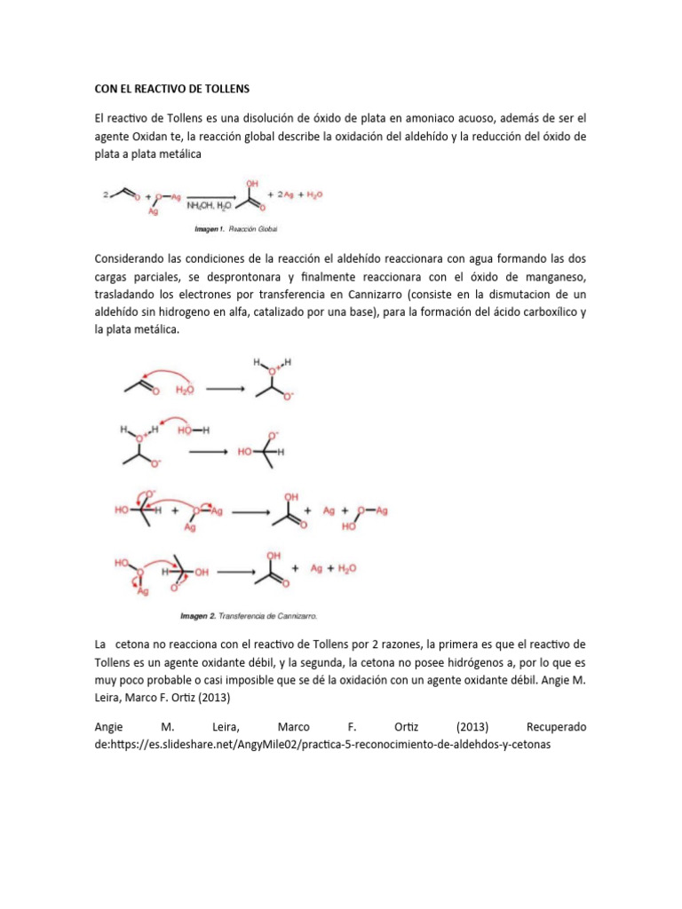 Con El Reactivo de Tollens | PDF | Ciencia y matemática Con El Reactivo de Tollens | PDF | Ciencia y matemática