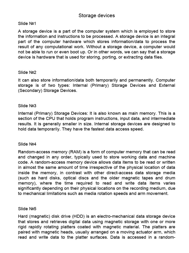 Storage Devices | PDF | Computer Data Storage | Solid State Drive Storage Devices | PDF | Computer Data Storage | Solid State Drive