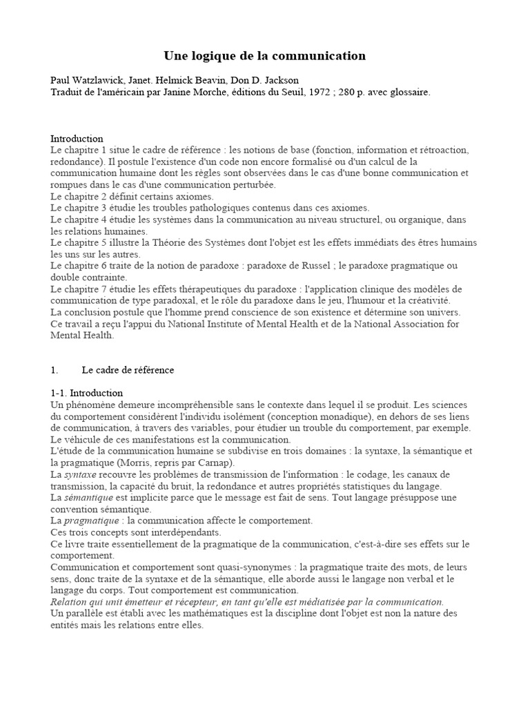 Resume Aa | PDF | la communication | Rétroaction positive