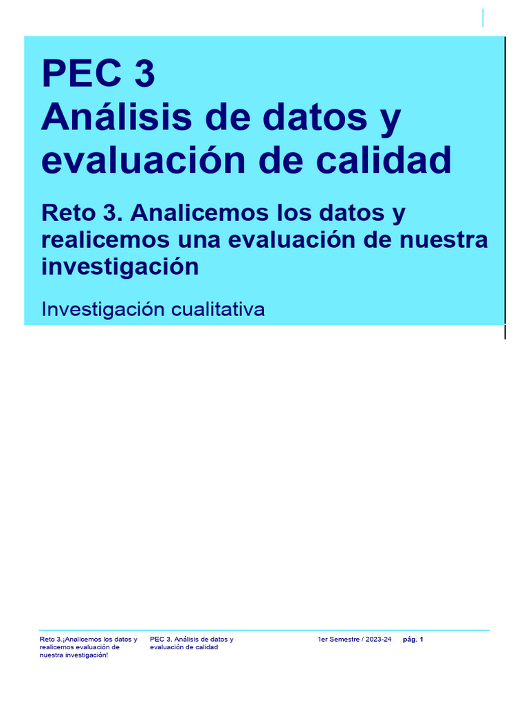 Pec 3 - Ibe | PDF | Evaluación | Análisis