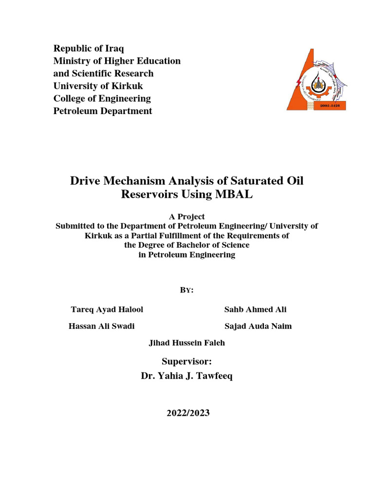 Graduation Study | PDF | Petroleum Reservoir | Extraction Of Petroleum