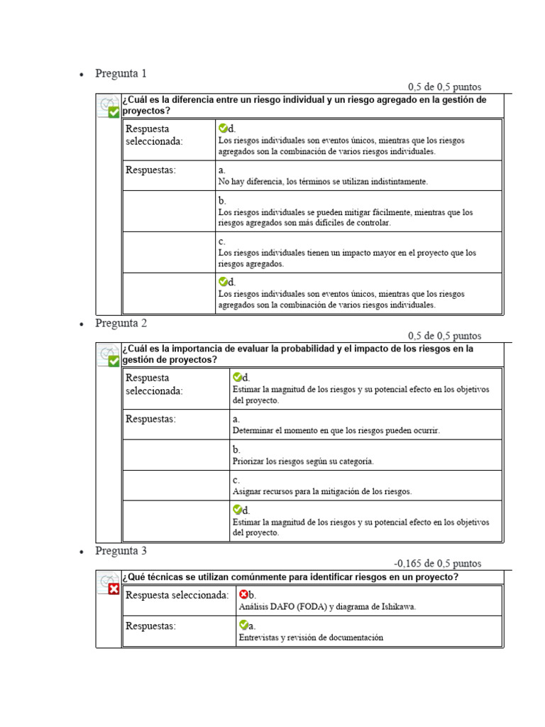 Preguntas Examen | PDF | Riesgo | Análisis FODA