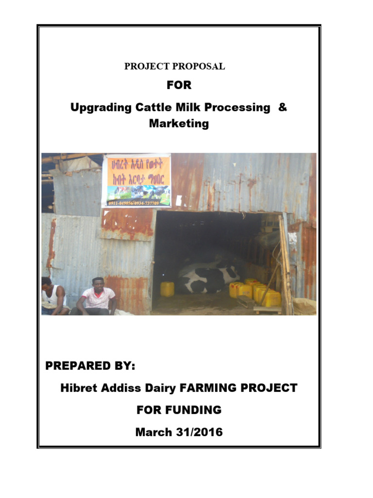 Project Proposal On DIYARY FARMING | PDF | Dairy Cattle | Dairy Farming