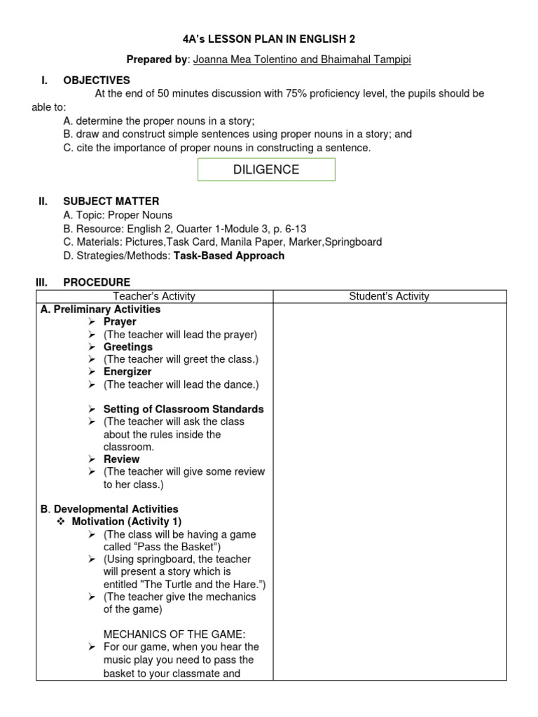 Semi Detailed English | PDF | Lesson Plan | Behavior Modification