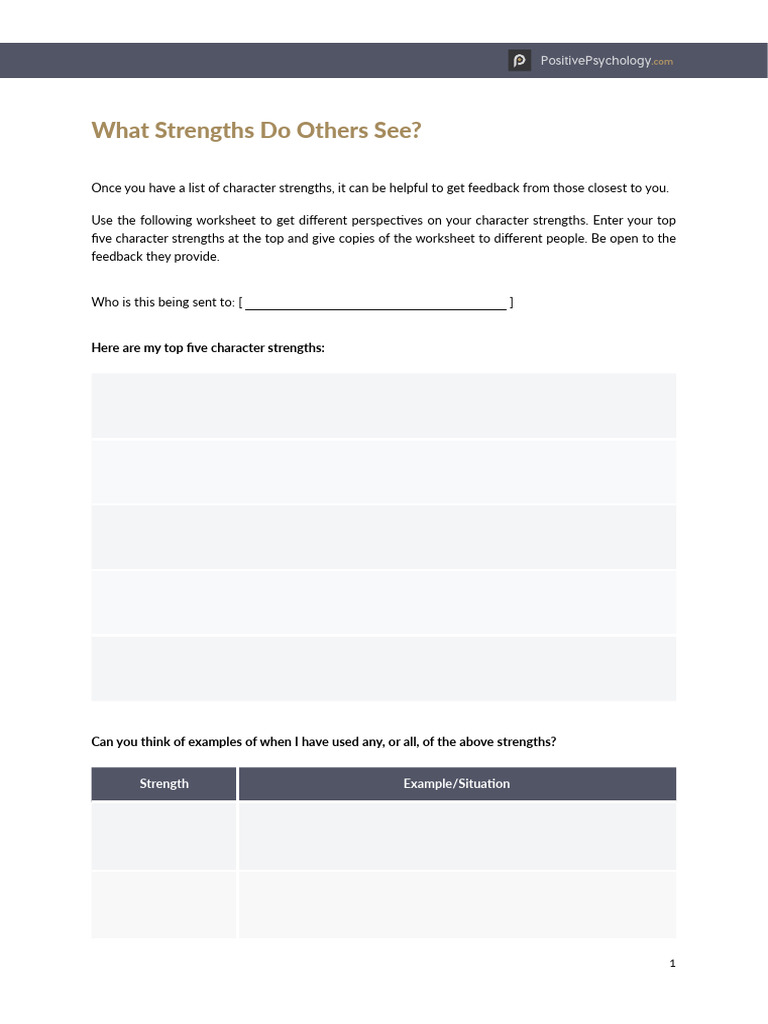 What Strengths Do Others See | PDF