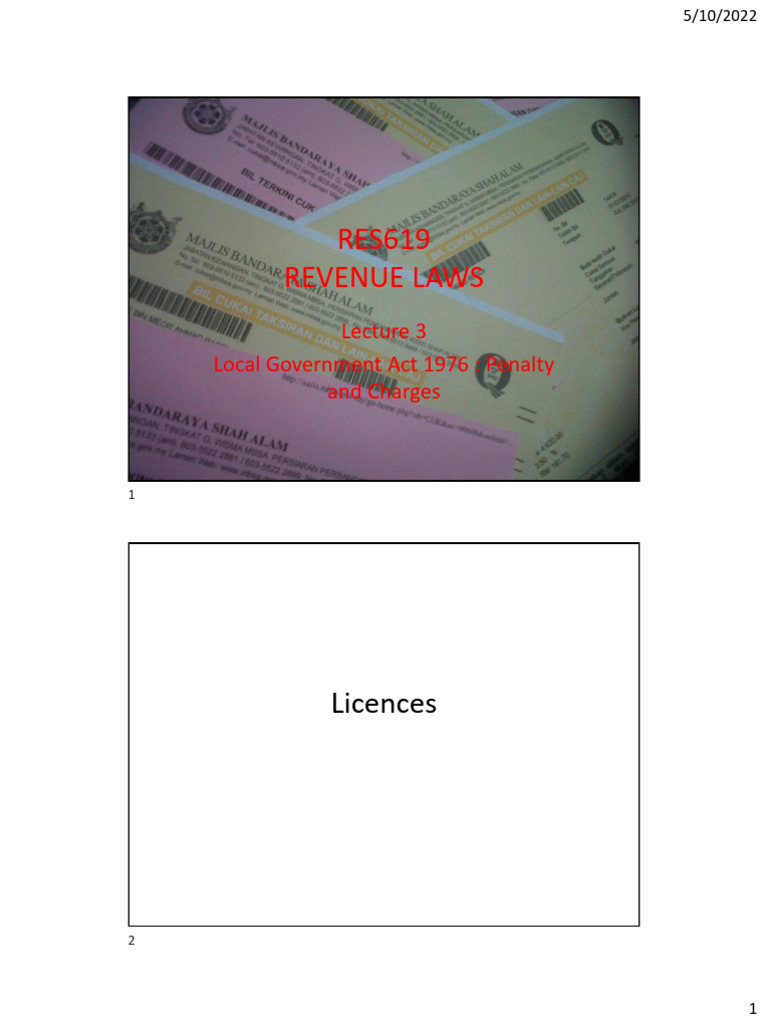 Local Government Act 1976: Section 107 Overview | PDF | License | Expense