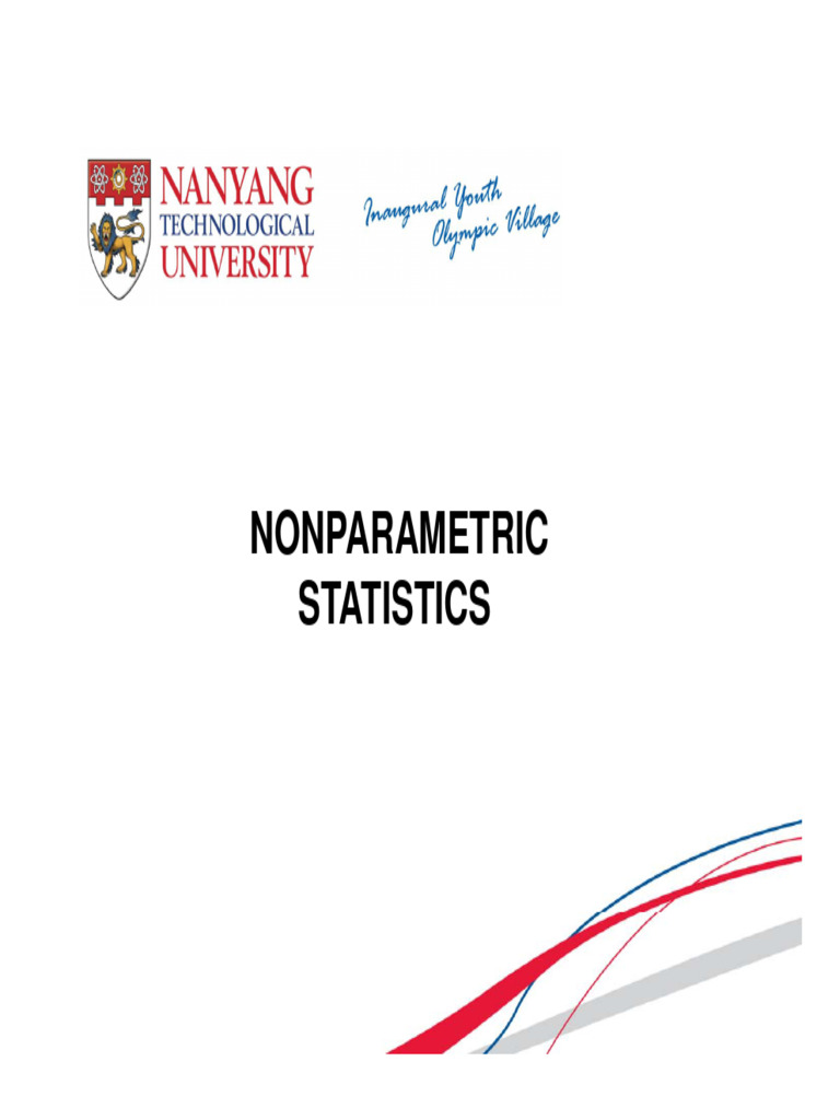 CV6422 Nonparametric Statistics | PDF | Nonparametric Statistics | Median