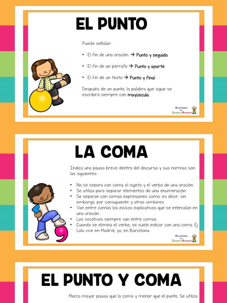 Carteles Didacticos Signos Puntuacion | PDF | Coma | Puntuación