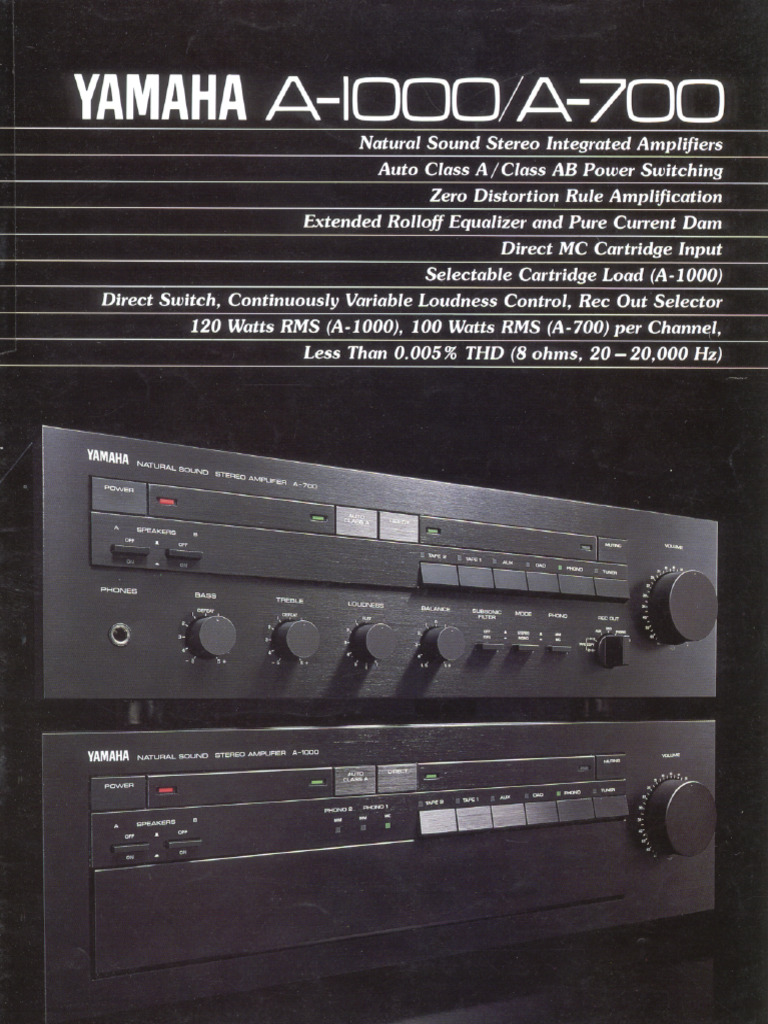 Yamaha A1000-A700 Brochure | PDF