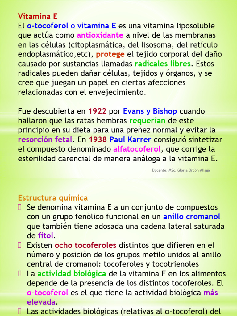Vitamina E | PDF | Vitamina e | Compuestos orgánicos