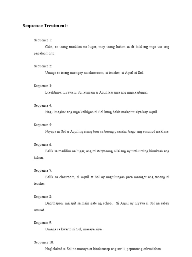 Sequence Treatment | PDF